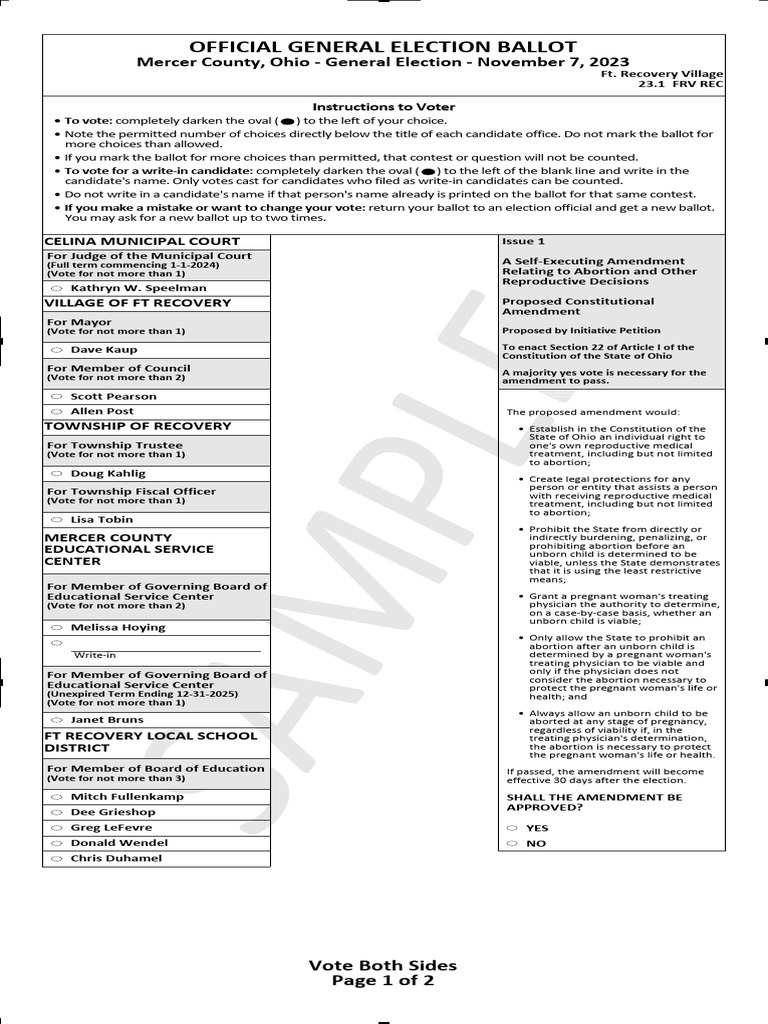 Official General Election Ballot | PDF | Taxes | Cannabis (Drug)