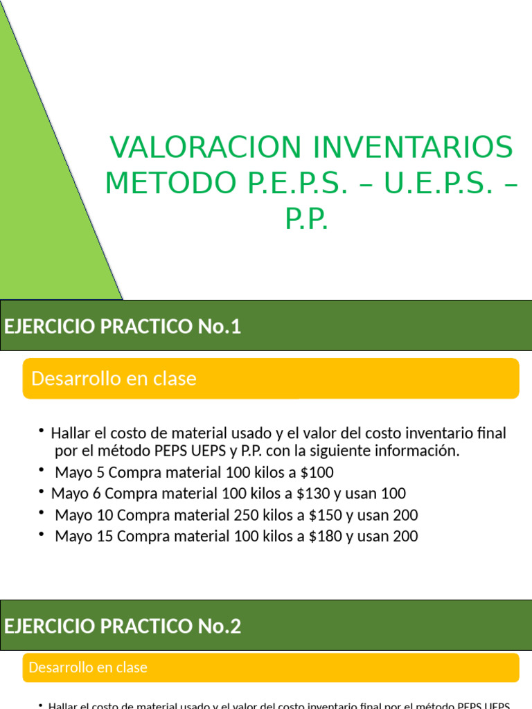 Valoracion Inventarios Peps Ueps PP | PDF