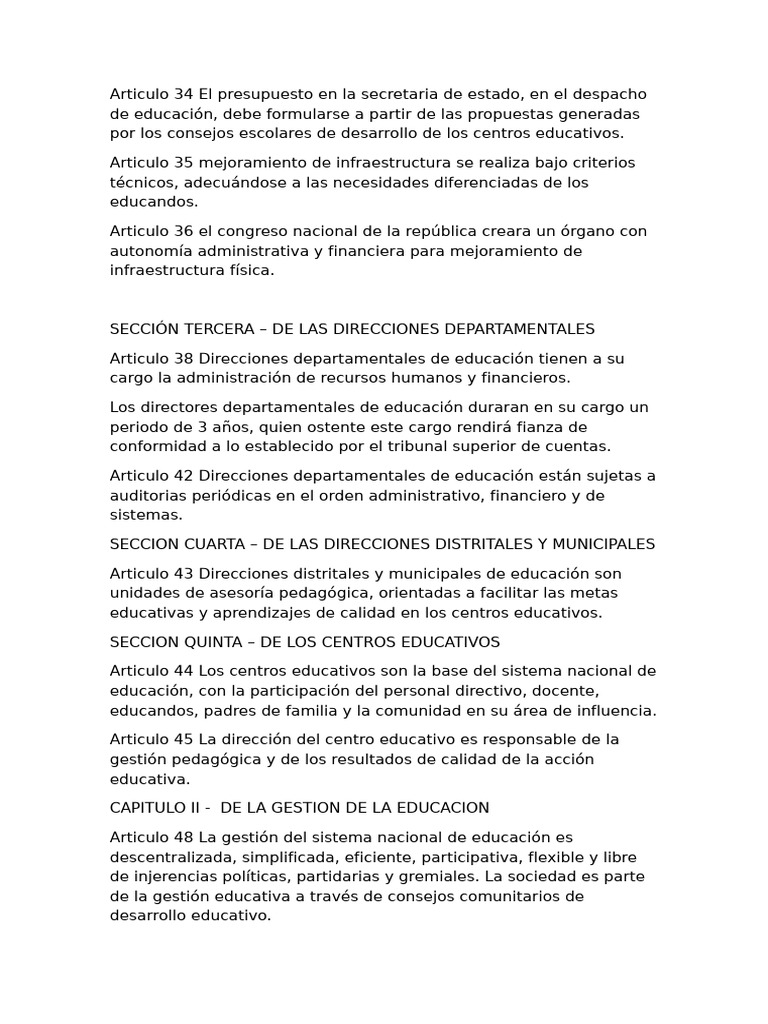 Articulo 34 El Presupuesto en La Secretaria de Estado | PDF