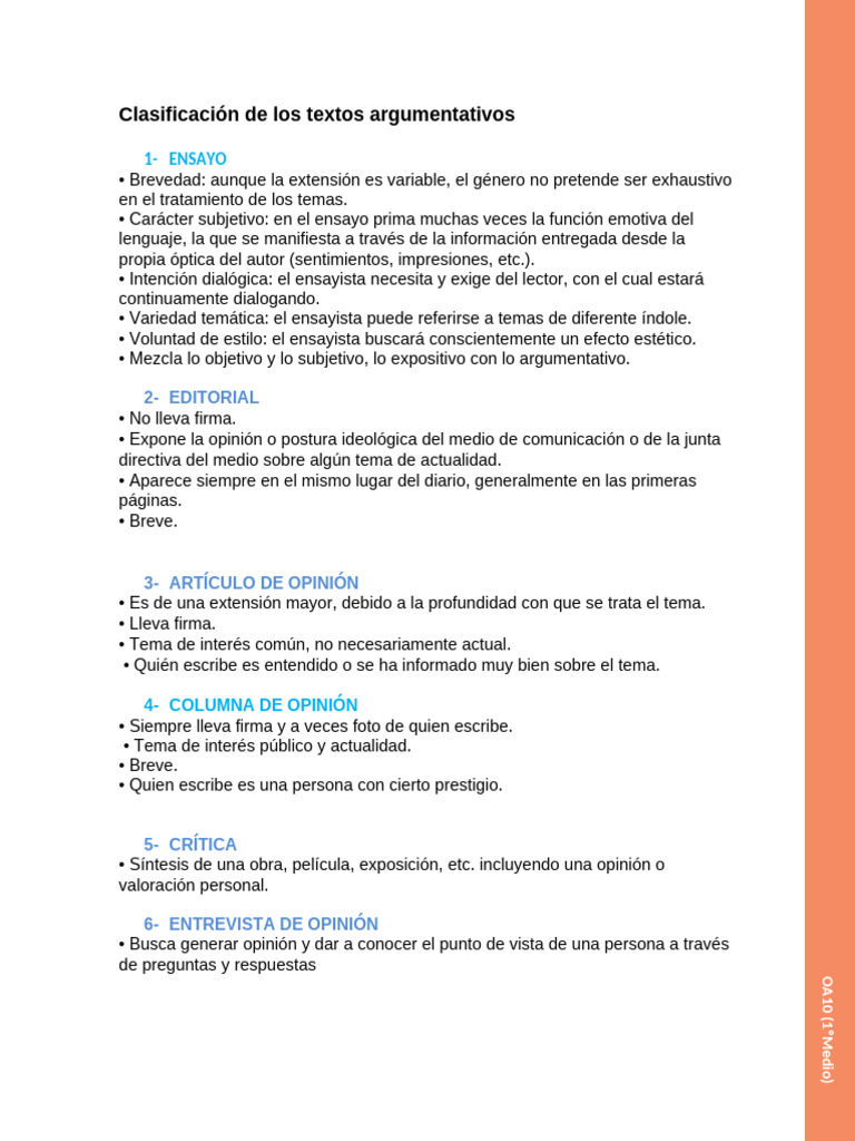 Tipos de Textos Argumentativos | PDF