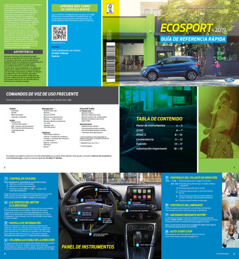 Bedienungsanleitung Ford Ecosport 2019 Pdf