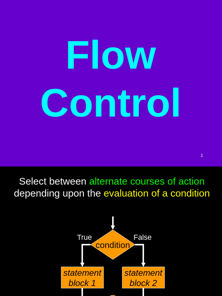 Flow Control Loops | PDF