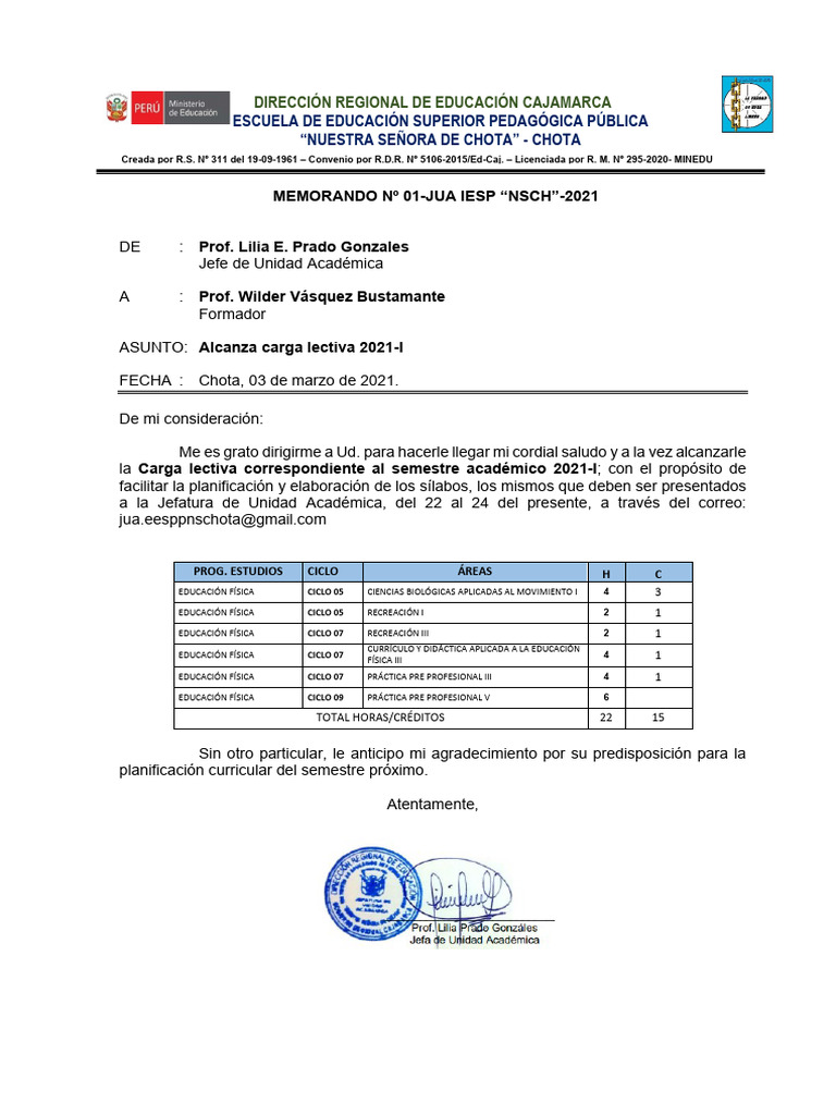 Memo01 Vasquez Wilder | PDF