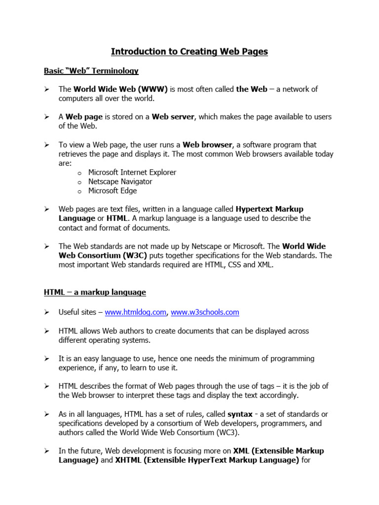 Intro To HTML | PDF