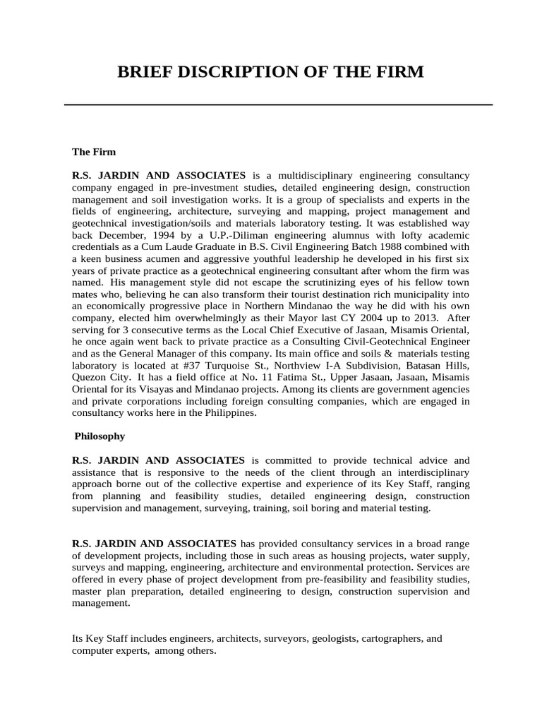 RSJ Company Profile - Updated | PDF