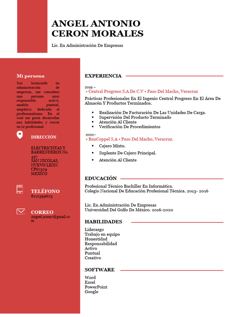 Angel Antonio CV | PDF