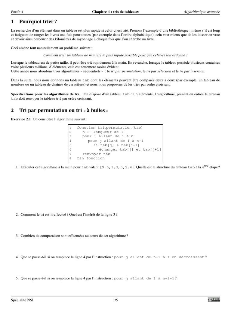 Tris_cours | PDF