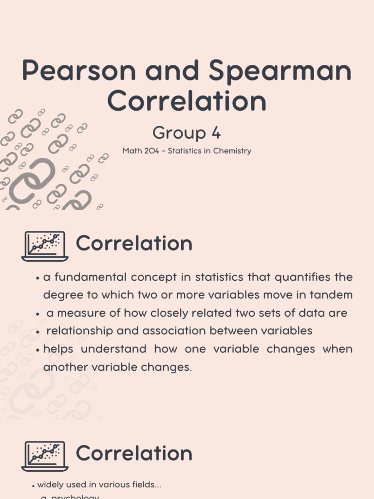 Pearson and Spearman Correlation | PDF | Spearman's Rank Correlation ...