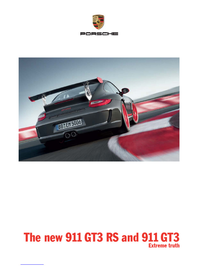 911 GT3 RS: Performance Manual Overview | PDF | Internal Combustion ...