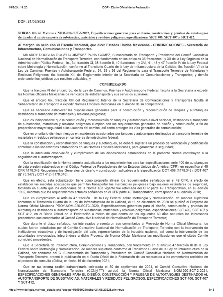 NOM-020-SCT-2-2022 | PDF