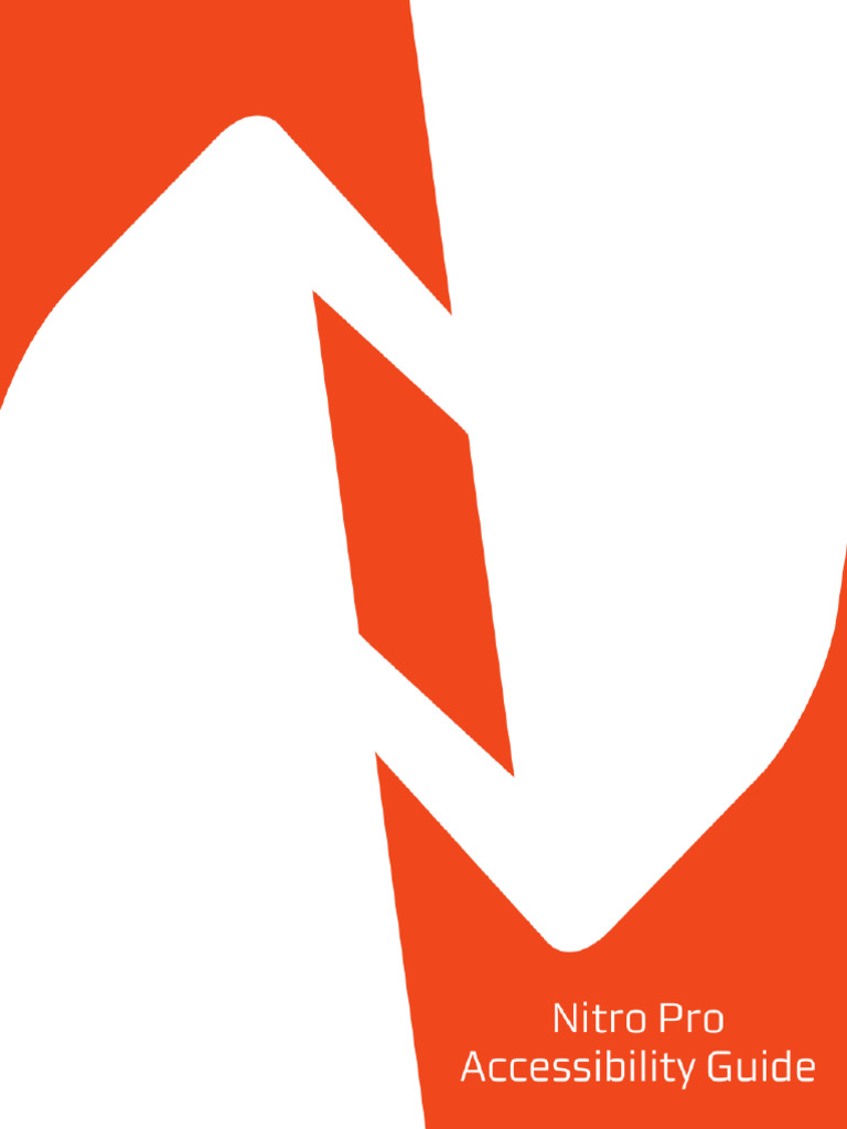 Nitro Pro Accessibility Guide | PDF