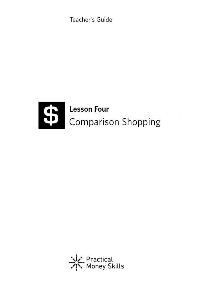 Comparison Shopping: Lesson Four | PDF