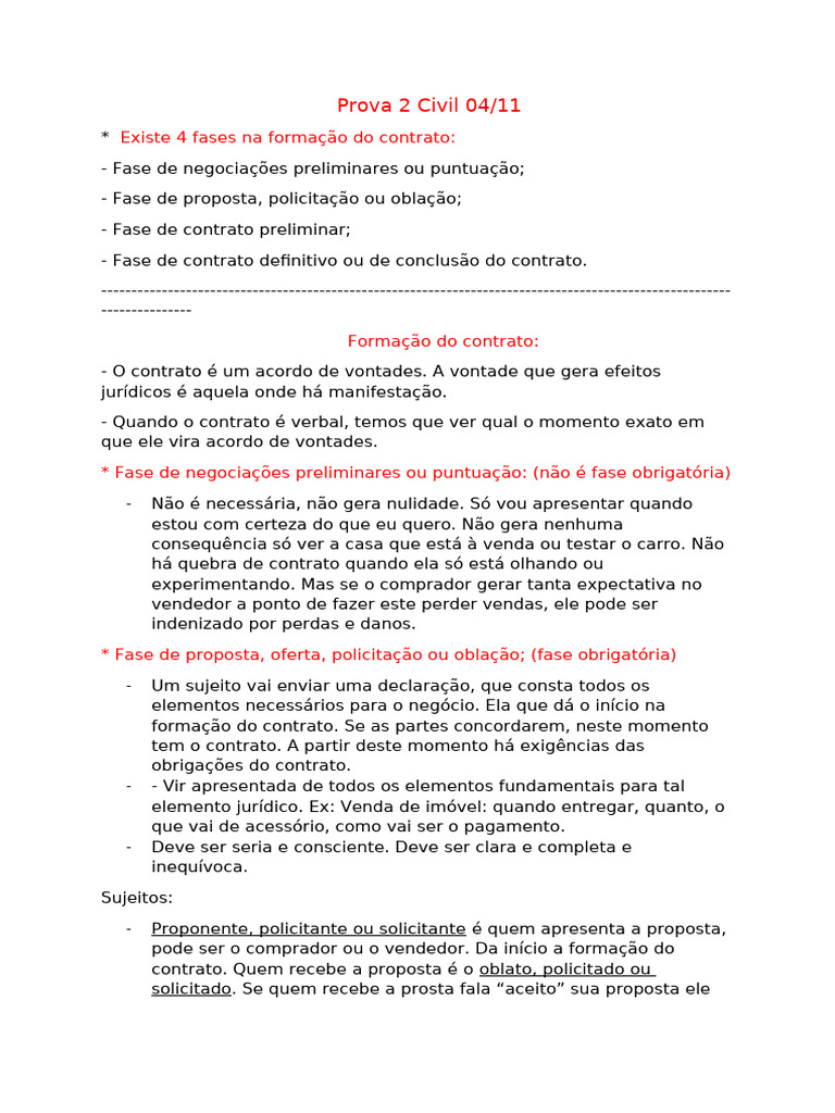 Prova 2 e 3 Civil | PDF