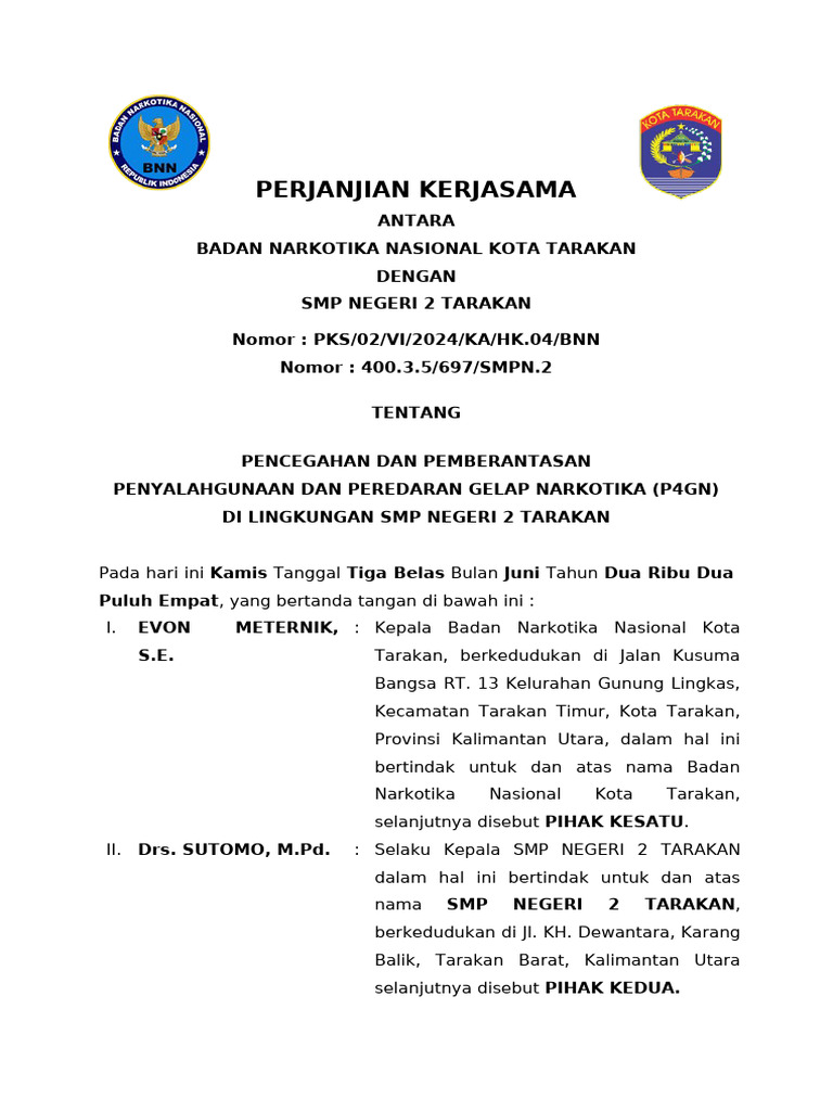 MOU PIK R Dan BNN | PDF