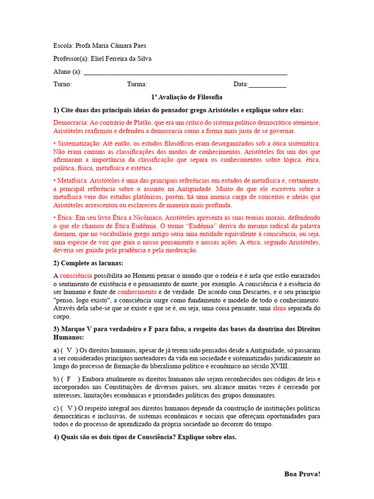 Respostas Prova Filosofia Mcp 2024 | PDF