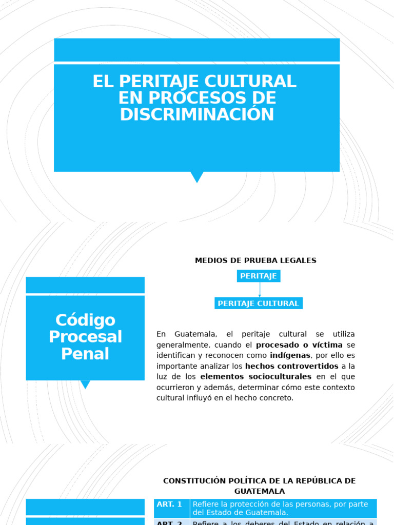 Peritaje Cultural en Procesos de Discriminación | PDF