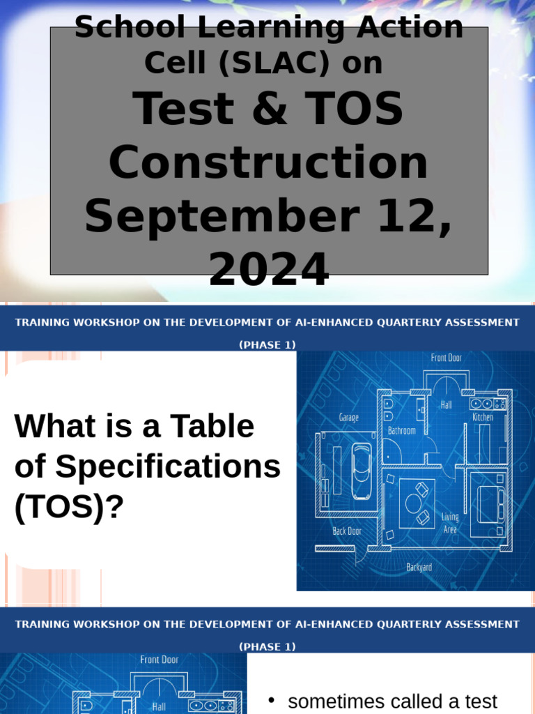 SLAC-test & TOS Construction | PDF