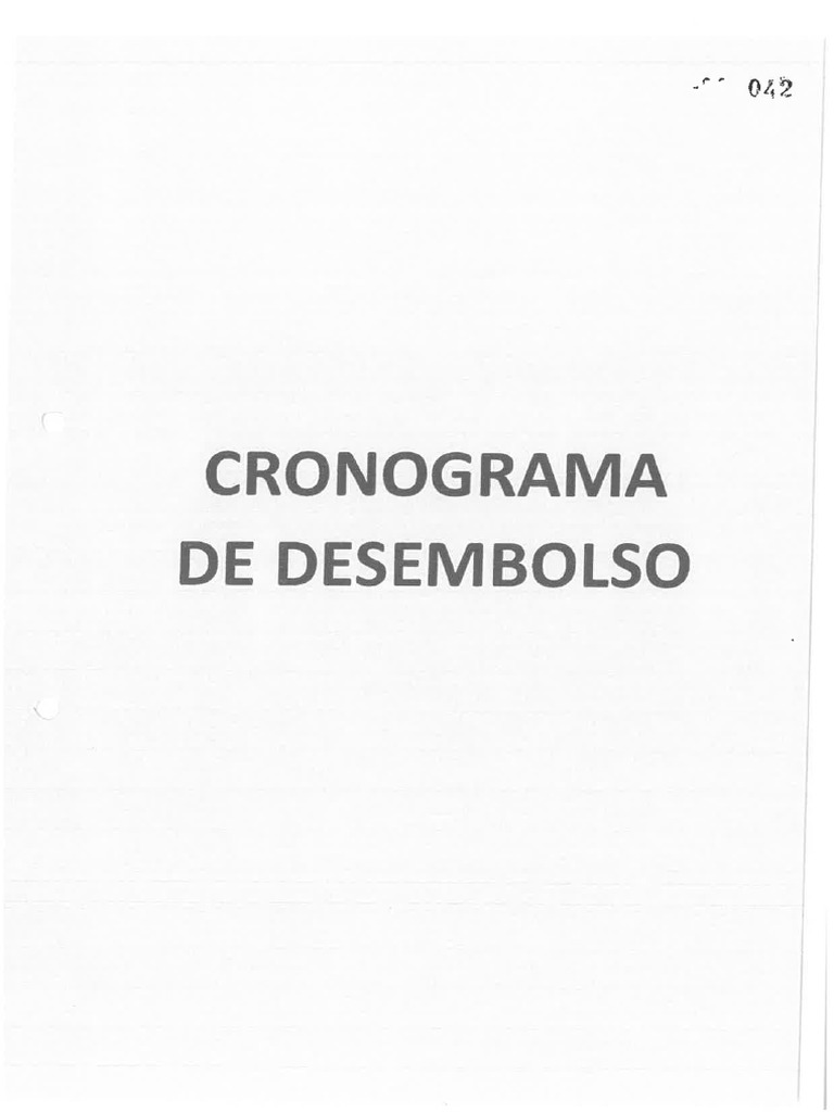 10.cronograma de Desembolso | PDF