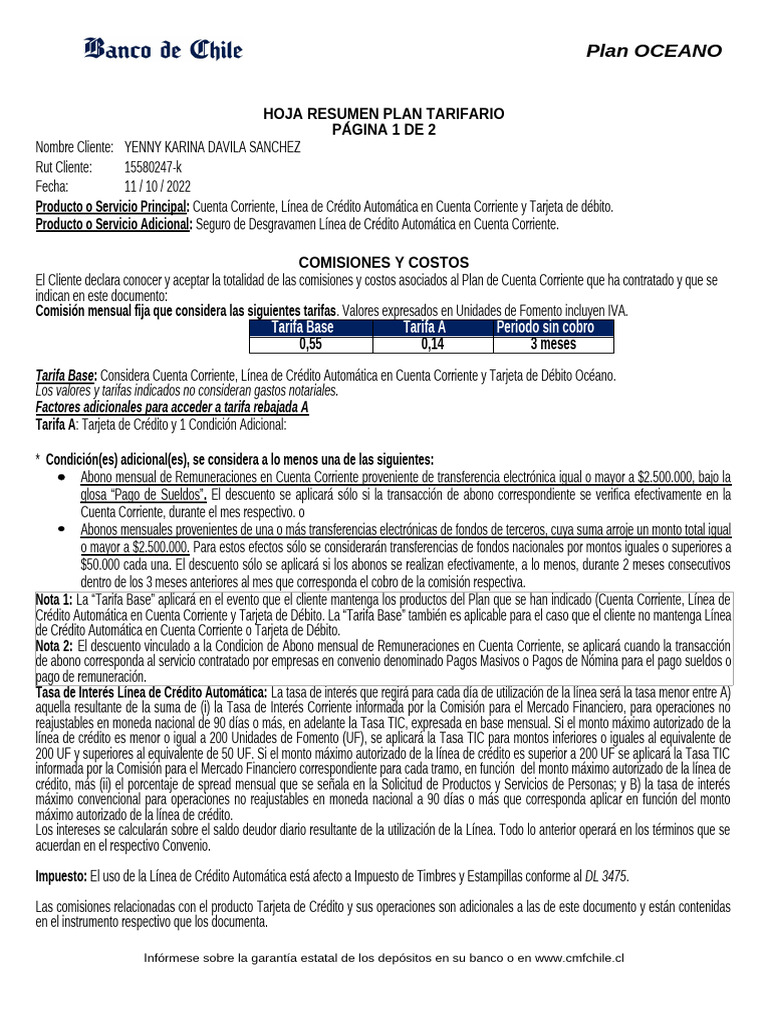 HR BCH Plan OCEANO (2) Maria Nelly | PDF