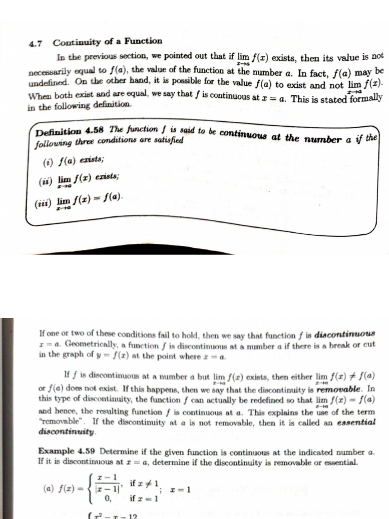 Continuity and Derivative of A Function | PDF
