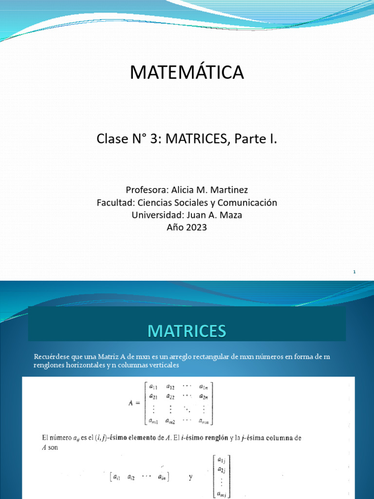 Matrices. 2023 | PDF