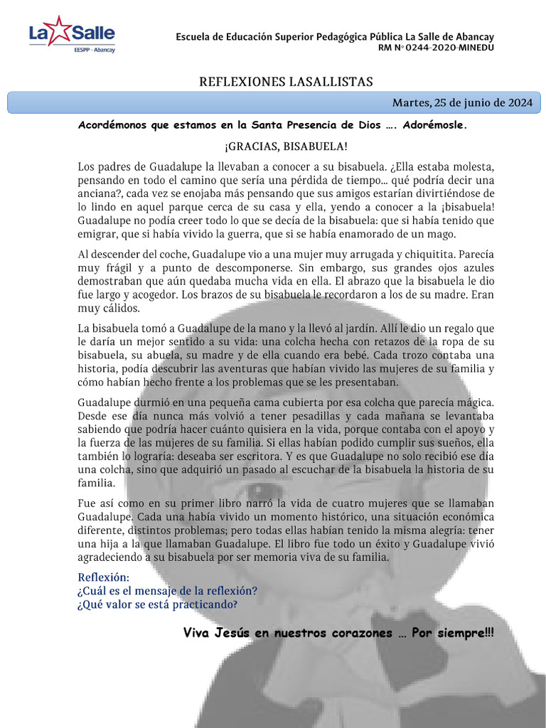 Reflexiones Lasallistas 4 | PDF