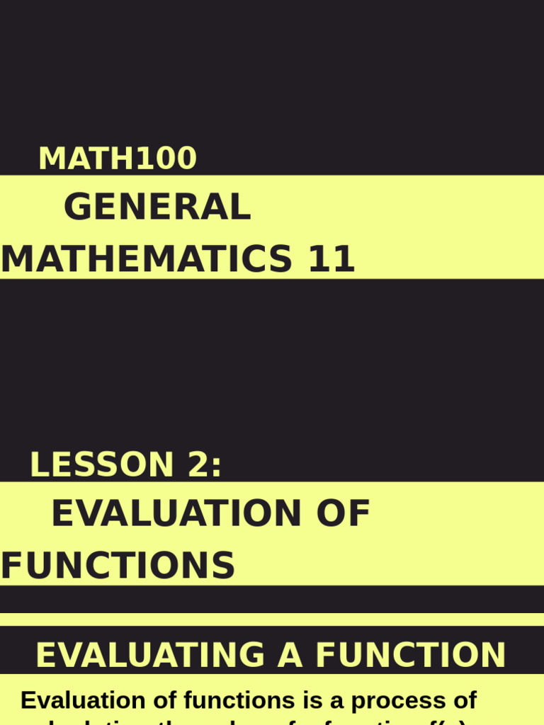 Math100 Lesson 2 | PDF