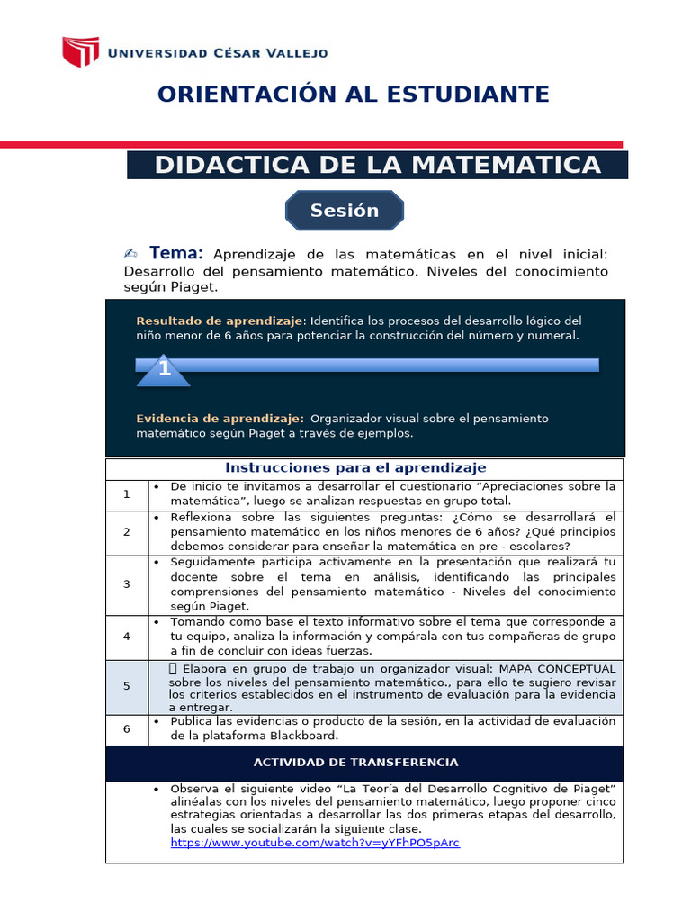 Orientaciones Al Estudiante S1 | PDF
