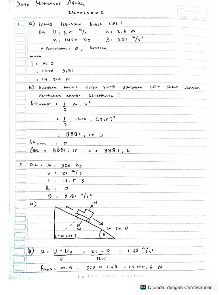Tugas 2 Fisika Dasar 1 | PDF