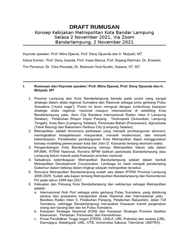 Rumusan FGD DRD-02112021 | PDF