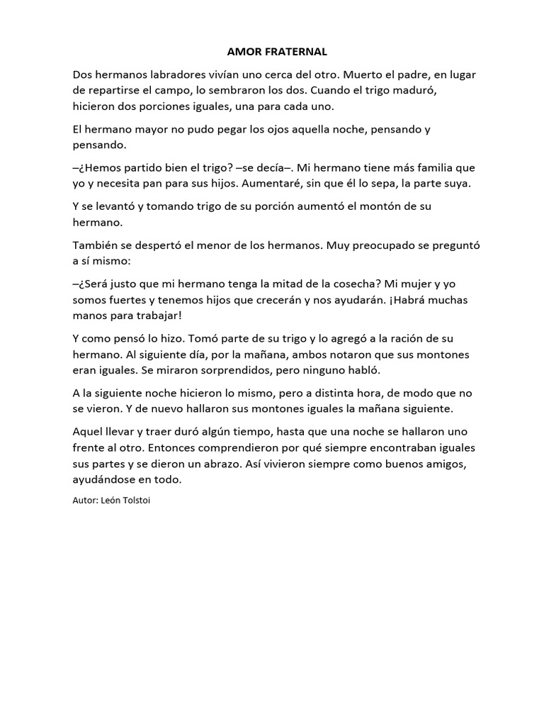 Amor Fraternal | PDF