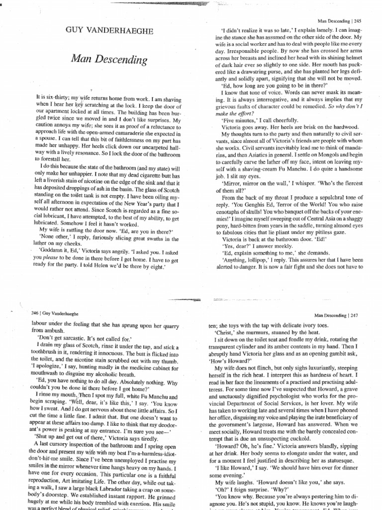 Man Descending Short Story | PDF