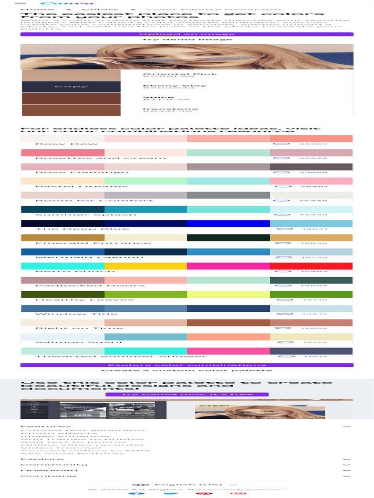Color Palette Generator Canva Colors | PDF