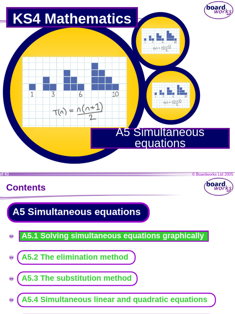 KS4 A5 Sim Eqn | PDF