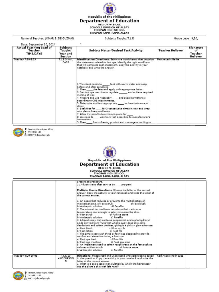 Intervention Plan Template Reliever JOMAR B. DE GUZMAN 1 | PDF