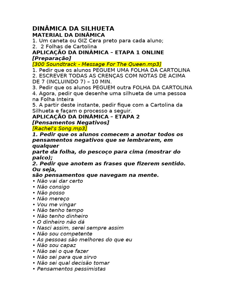 Script Da Silhueta | PDF