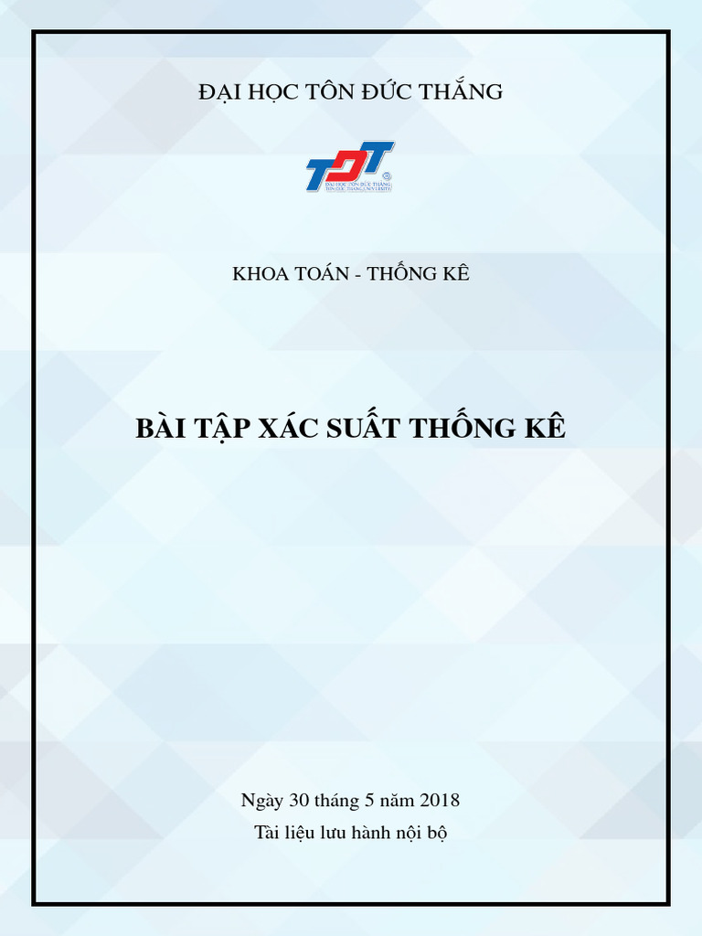 Bai Tap XSTK | PDF