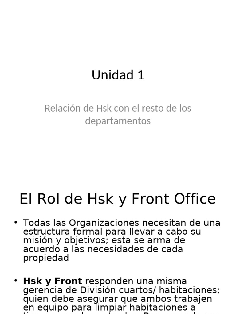 Rol Del Front y HSK | PDF
