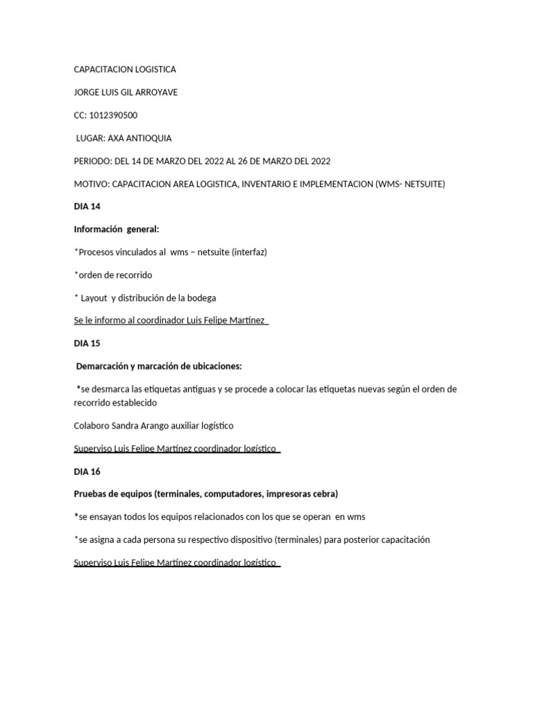 Capacitacion Logistica | PDF