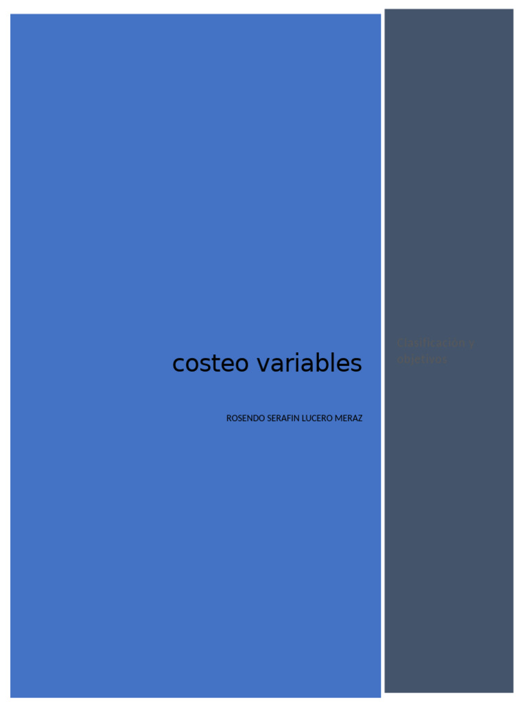 Costeo Variable | PDF
