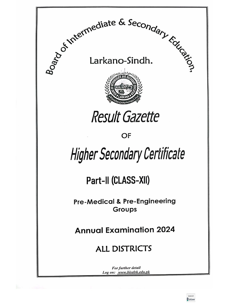 Gazette HSC 2024 | PDF