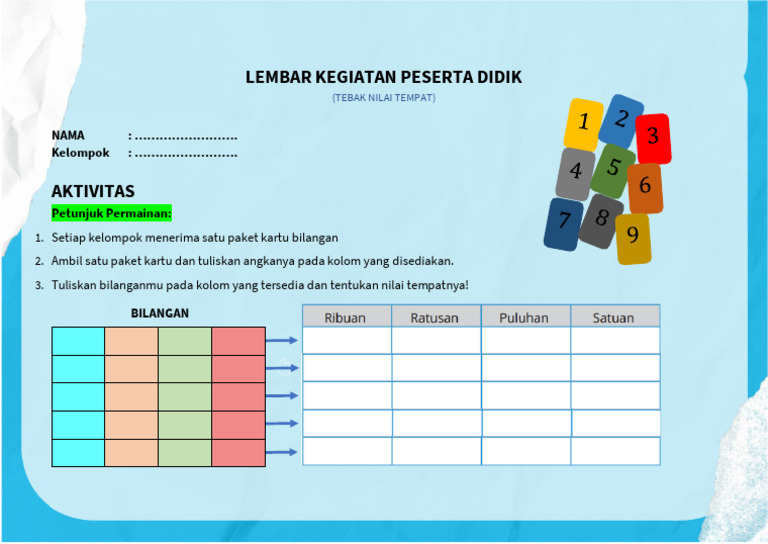 Modul Ajar Matematika - Nilai Tempat Bilangan - Fase B-1 - Removed | PDF