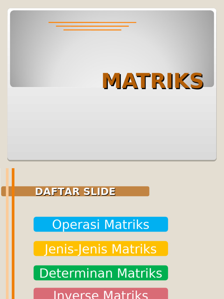 Matriks | PDF