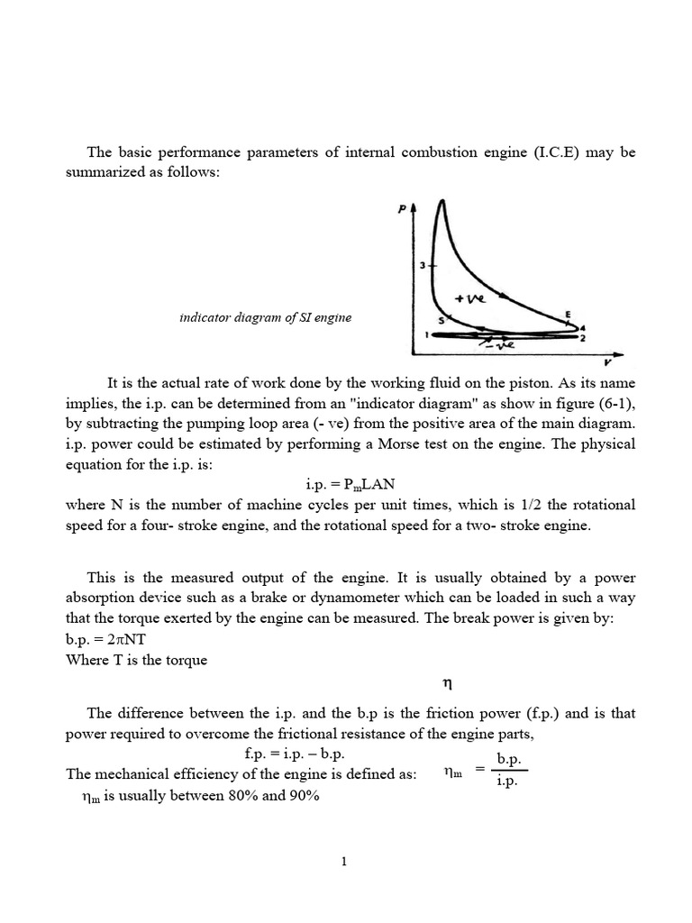 Engine Performance | PDF