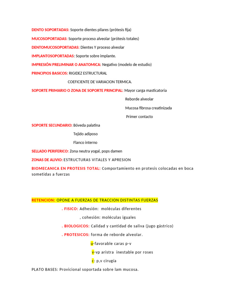 Dento Soportadas | PDF