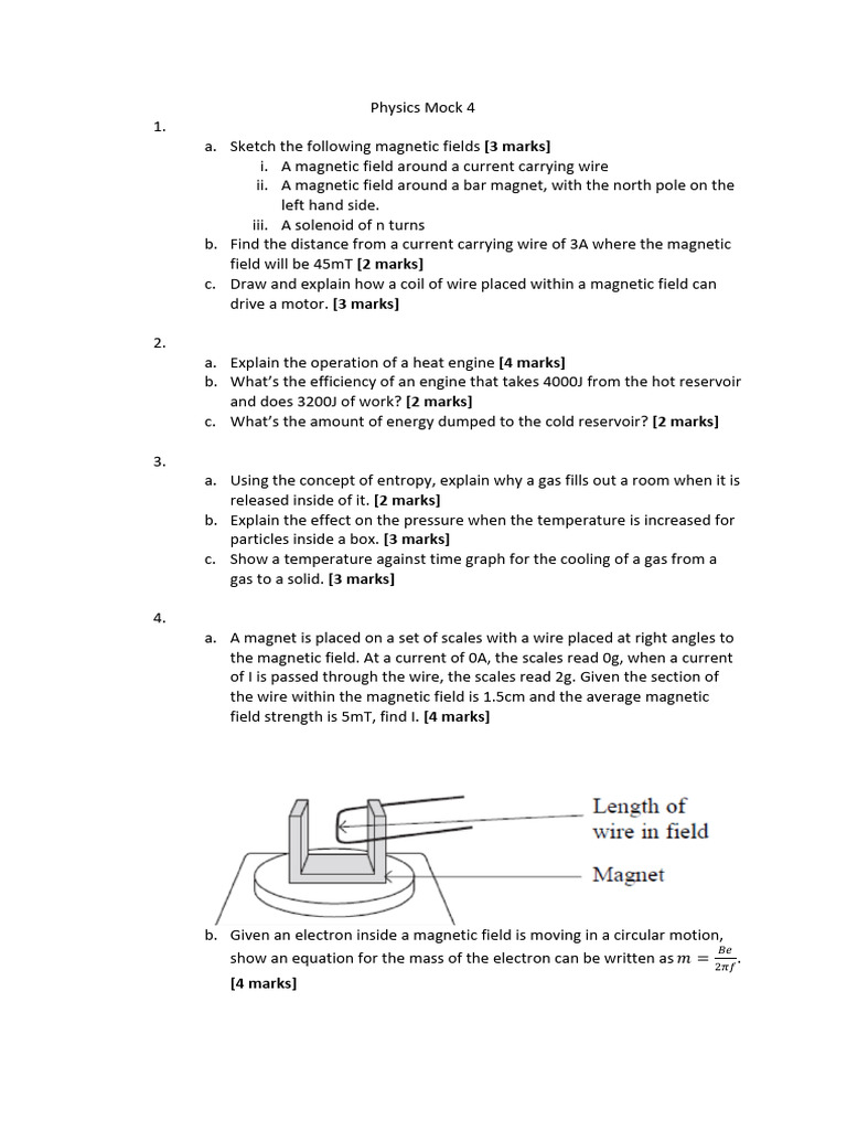 Physics Mock 4 | PDF