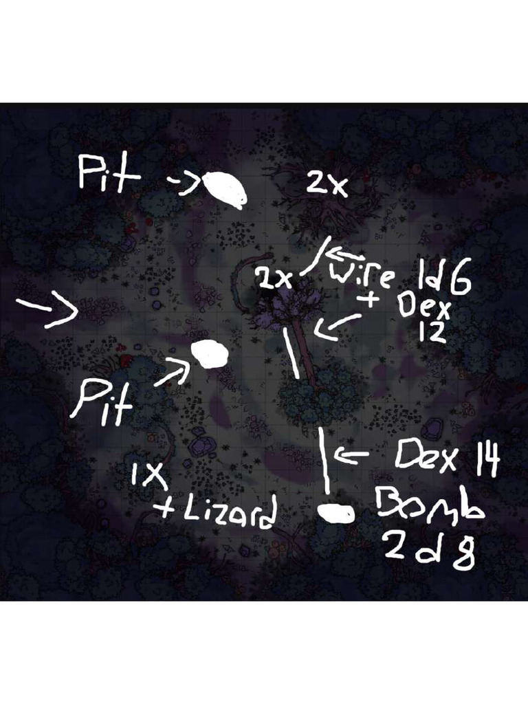 Forest Trap DnD battle map | PDF