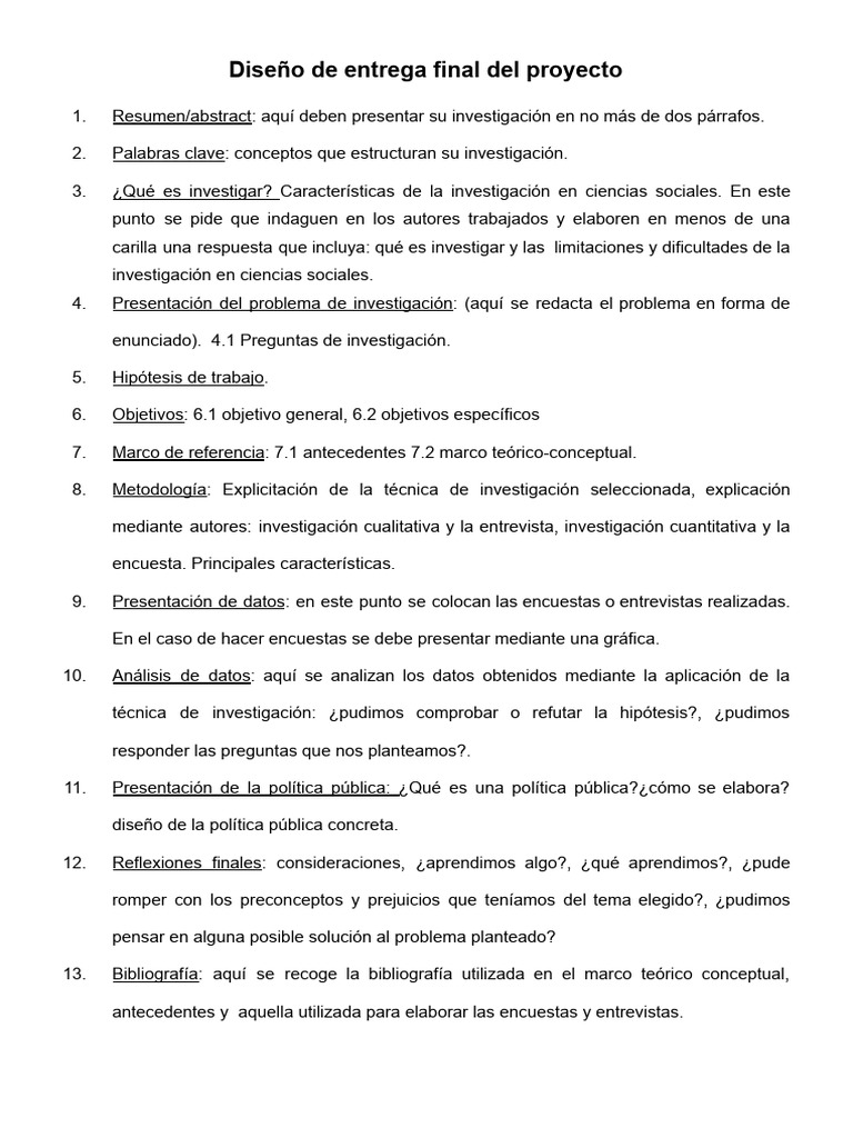 Diseño de Entrega Final Del Proyecto | PDF