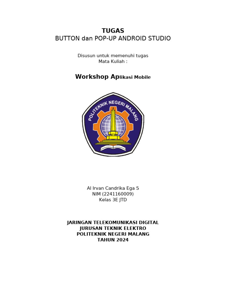 Al Irvan Tugas 4 Button Dan Pop Up | PDF