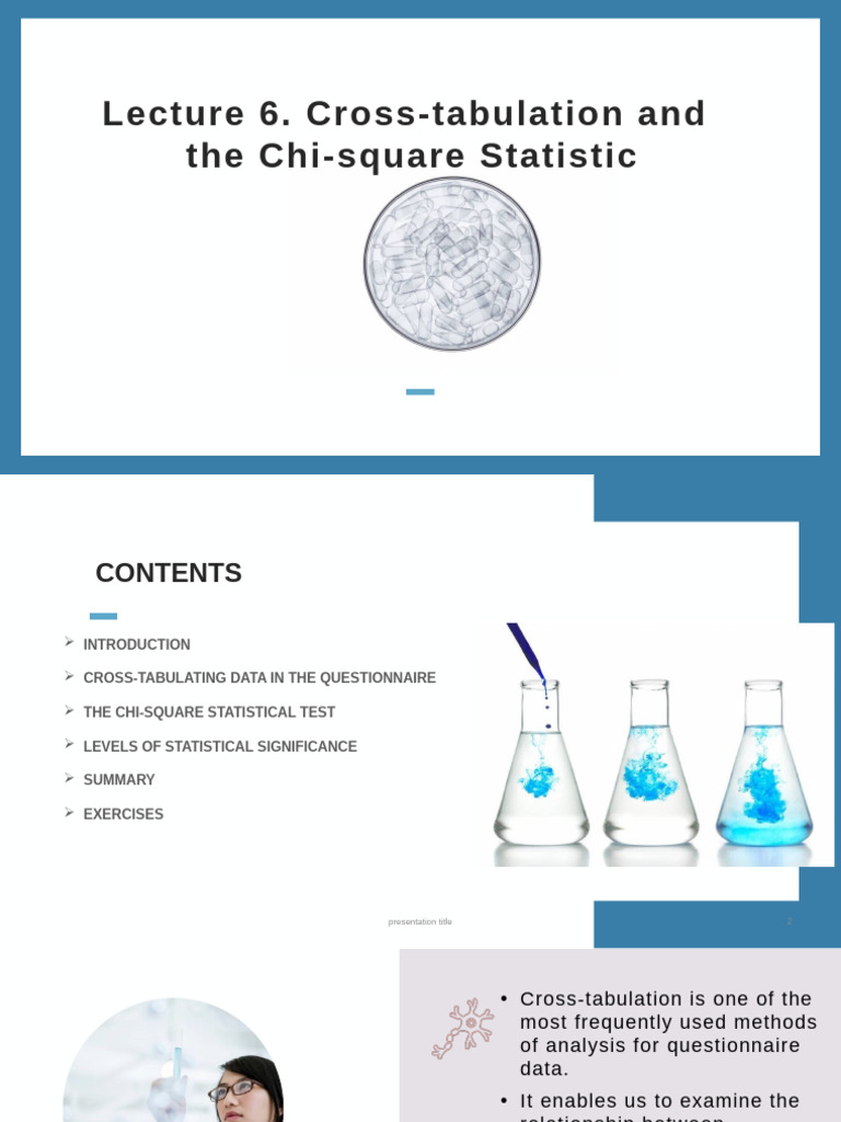 Lecture 6. Cross-Tabulation and The Chi-Square Statistic | PDF